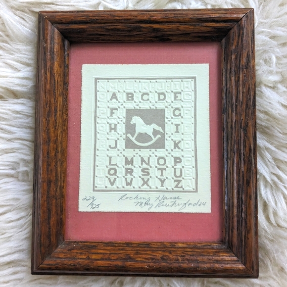 Mary Rutherford | Art | Mary Rutherford Embossed Print Rocking Horse ...